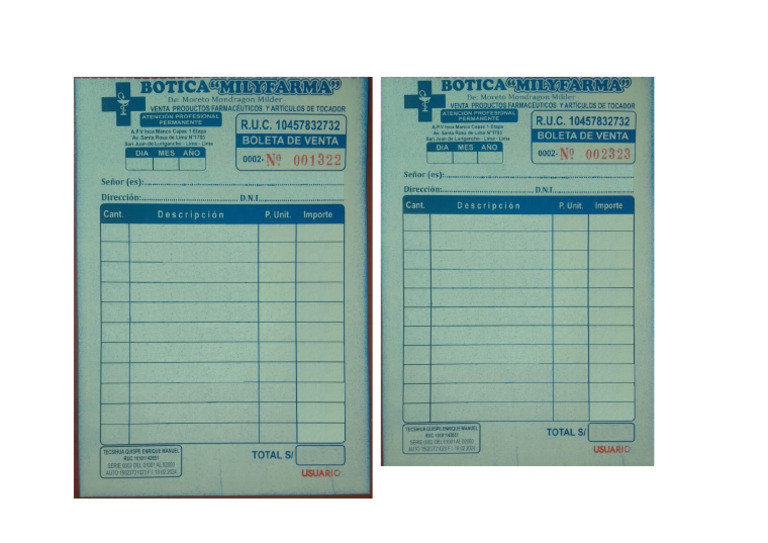 Boleta de Medicamentos | PDF