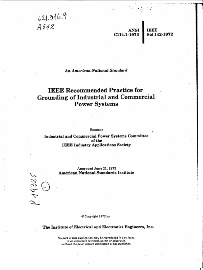 Ieee 142-1972 | PDF