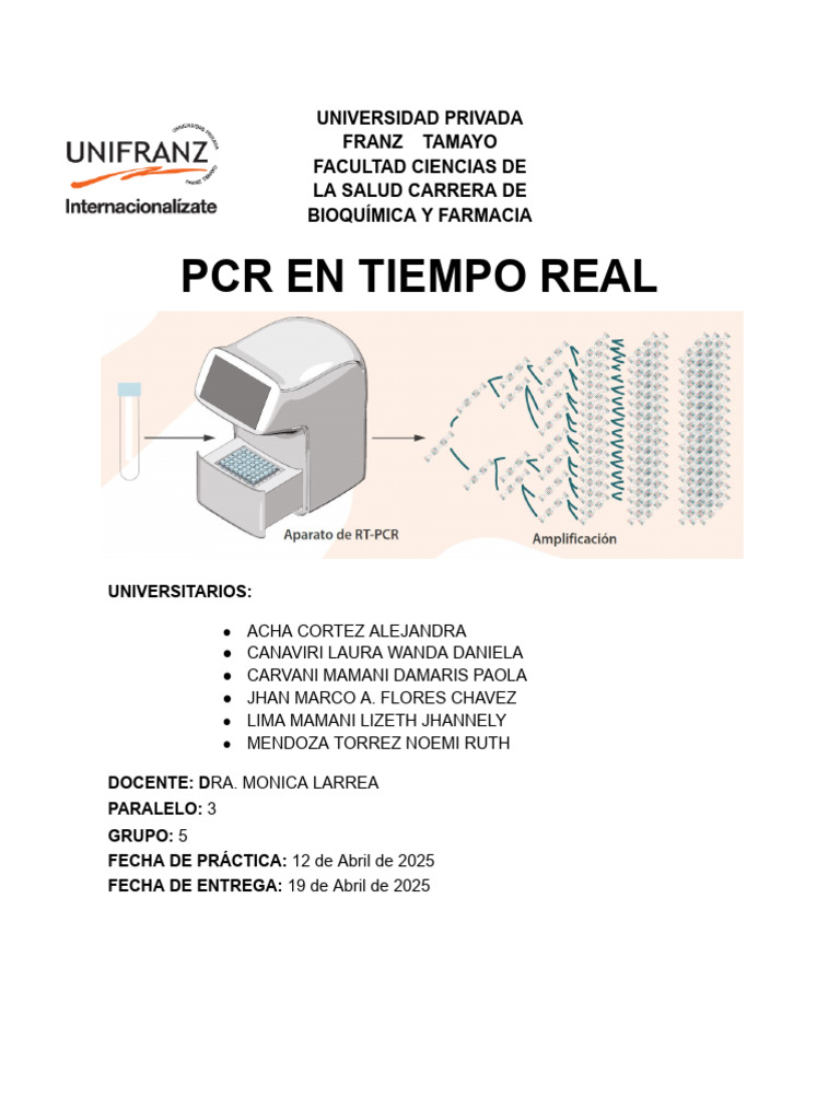 Aplicaciones de PCR en Tiempo Real | PDF | Reacción en cadena de la ...