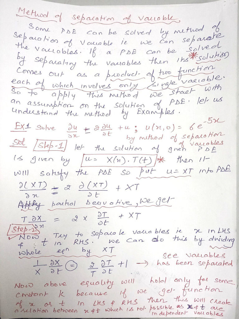Method of Separation of Variable-New | PDF