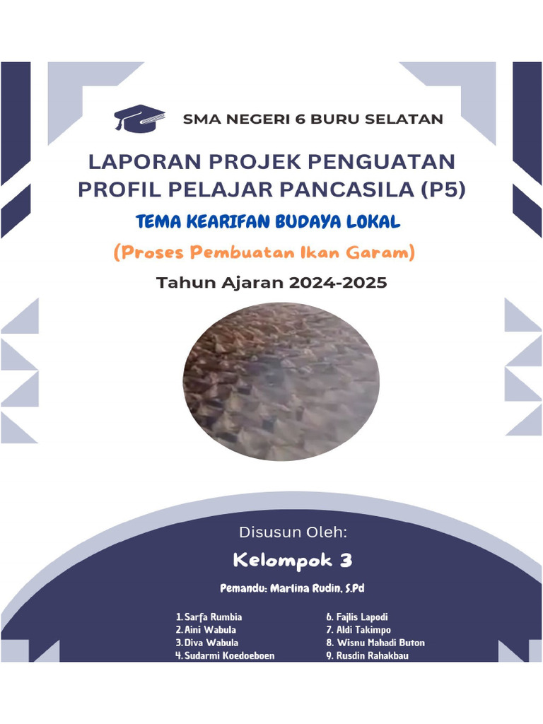 Laporan P5 Kelompok 3 Kearifan Budaya Lokal | PDF