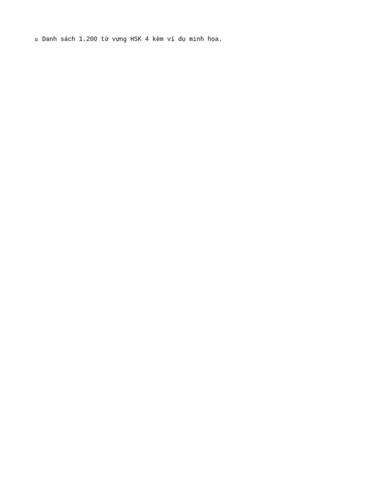 Tu Vung HSK 4 | PDF