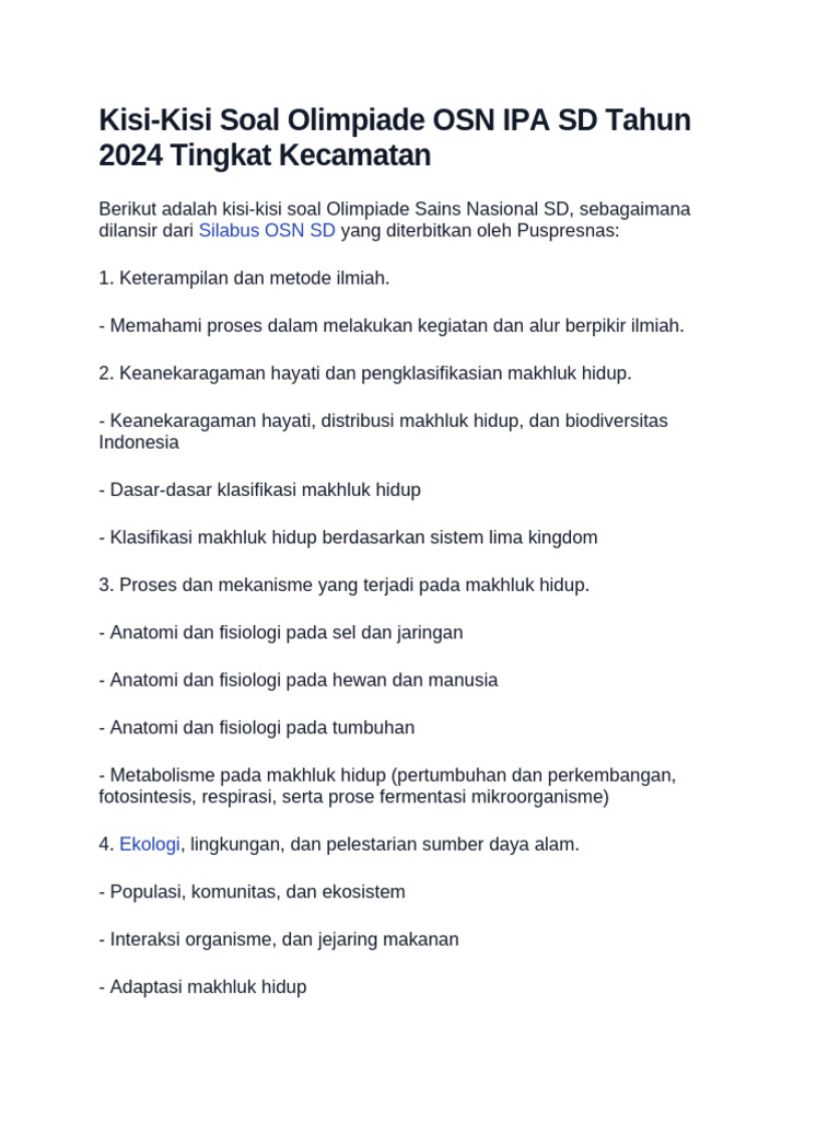 Materi Osn Ipa | PDF