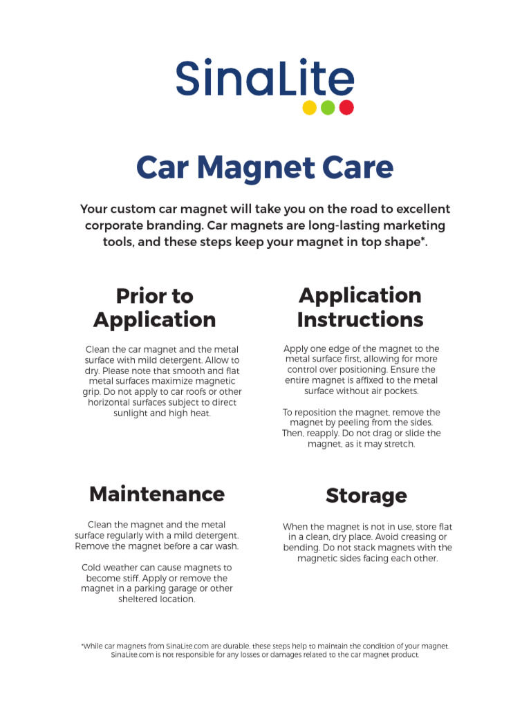Car Magnet Maintenance Guide | PDF