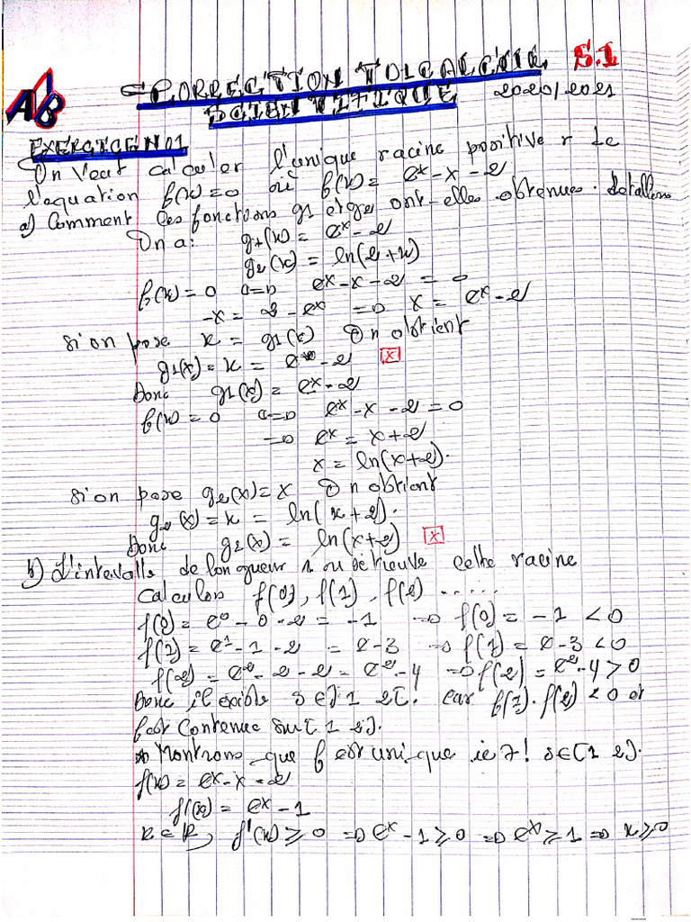 Corrections Complet Calcul Scientifiques | PDF