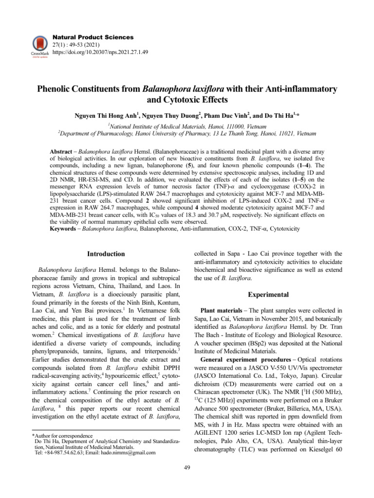 2021-NPS-Phenolic Constituents From Balanophora Laxiflora With Their ...