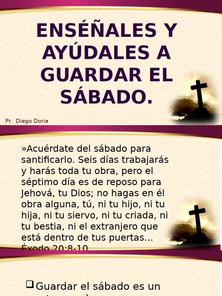 Copia de 10 - ENSÉÑALES Y AYÚDALES A GUARDAR EL SÁBADO. | PDF | Oración ...