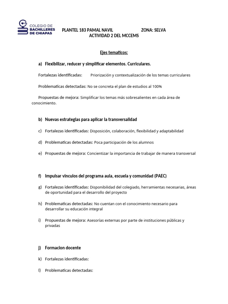 Actividad2 Ejes Tematicos Mccems | PDF
