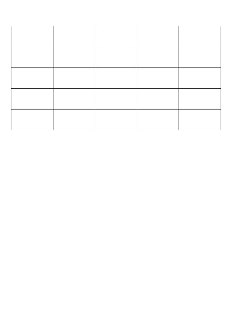 Cell Structure Bingo Sheets | PDF