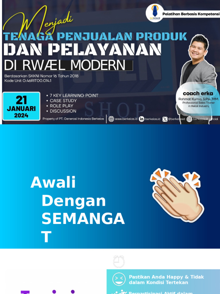 Modul Menjadi Tenaga Penjualan Produk & Pelayanan Di Retail Modern | PDF