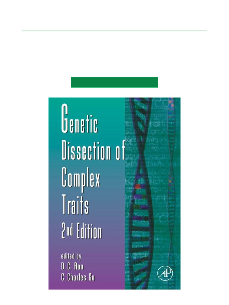 Genetic Dissection of Complex Traits - 2nd Edition Premium Ebook Download | PDF | Genome Wide ...
