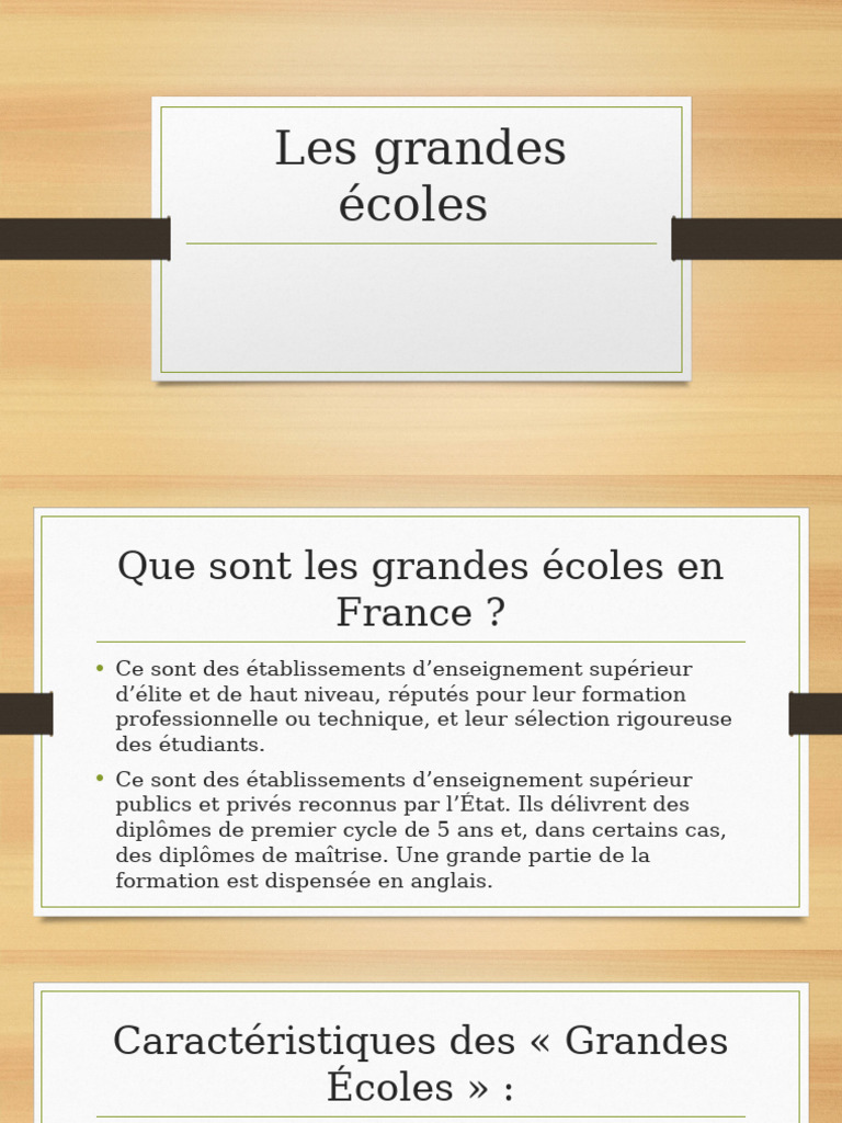 Les Grandes Écoles en France : Guide Complet | PDF