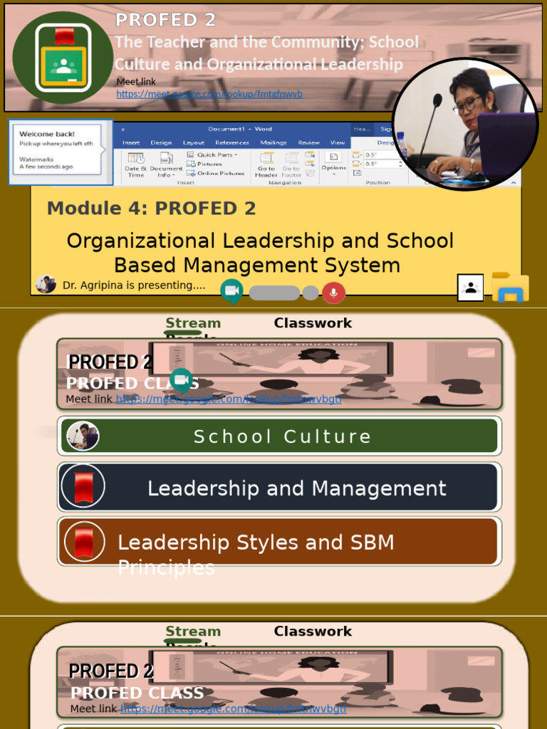 Module 4 Profed2 Presentation | PDF | Leadership | Teachers