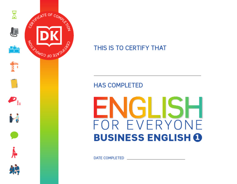 EFE Certificate - Business English Level 1 - Completion | PDF