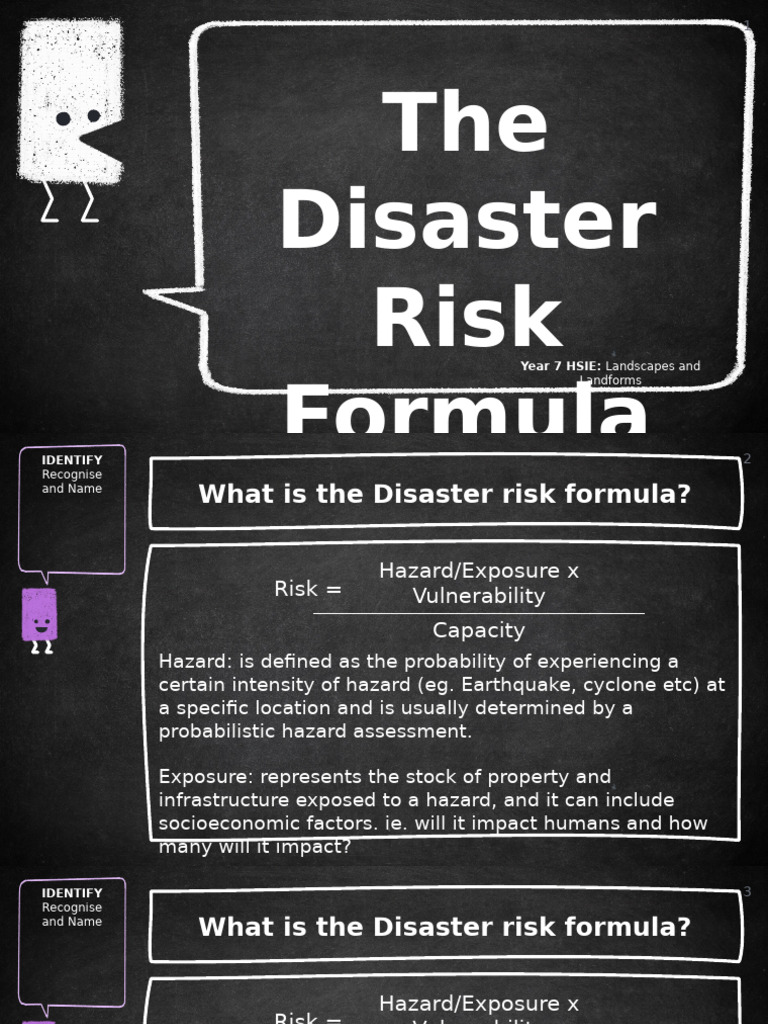 1.9.4 - The Disaster Risk Formula | PDF | Volcano | Hazards