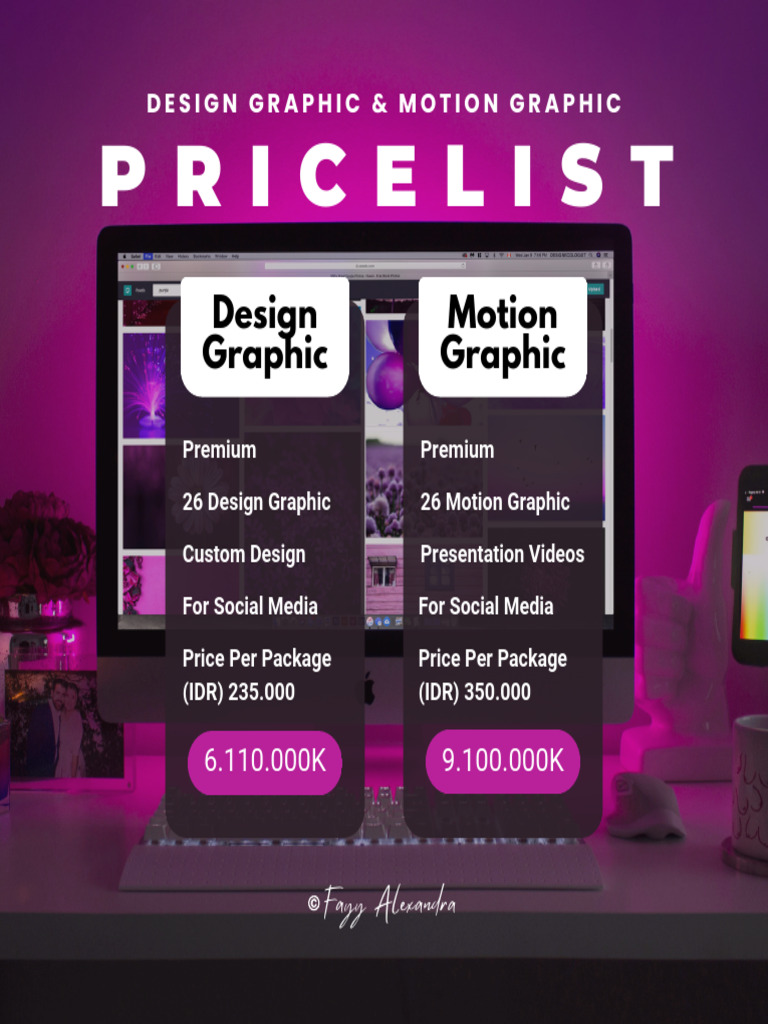 Mograph & Design Graphic Pricelist | PDF