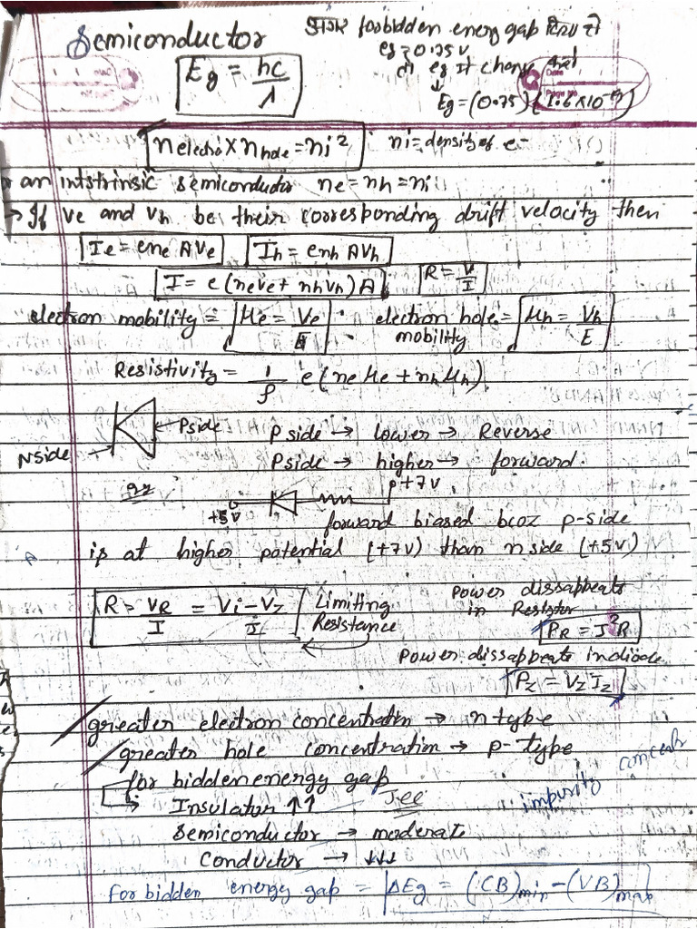 Semiconductor Short Notrs by Inspiration Classes | PDF