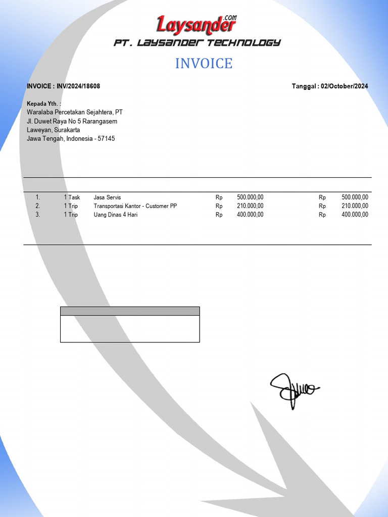 Waralaba Invoice | PDF
