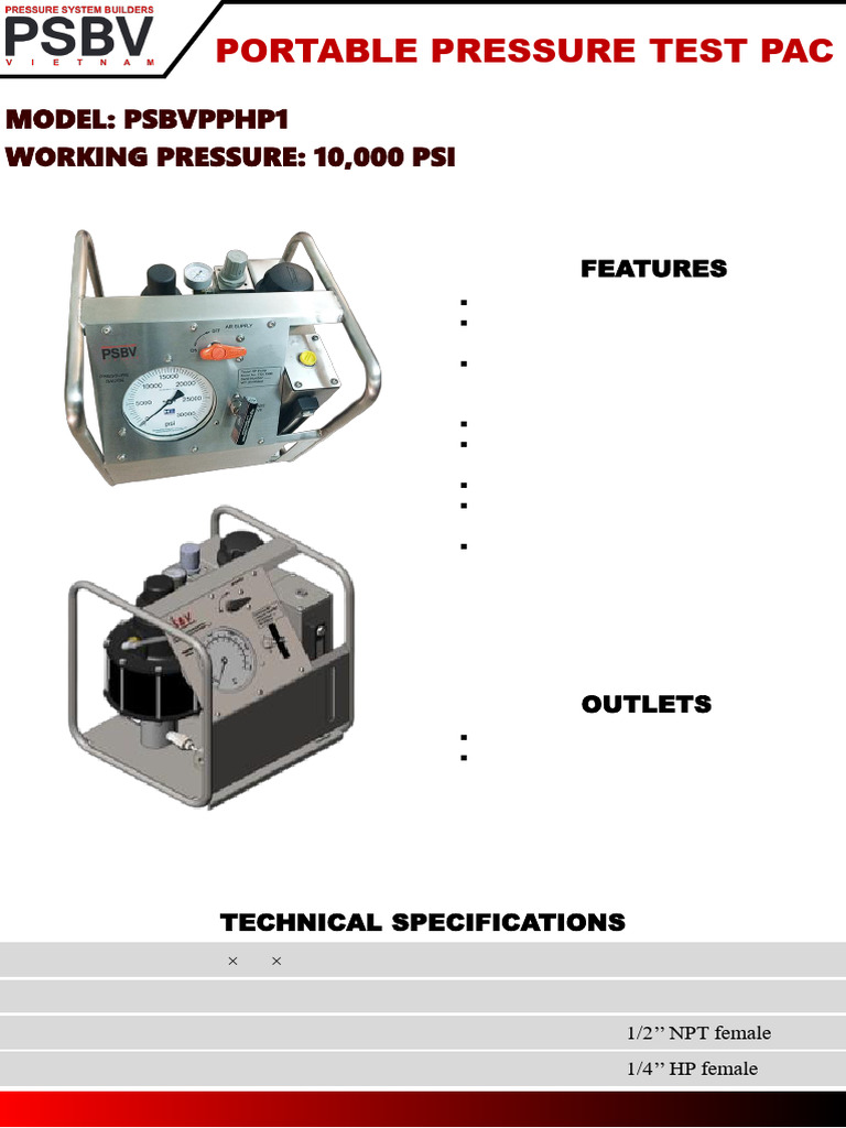 Portable Pressure Test Pac Overview | PDF | Pressure