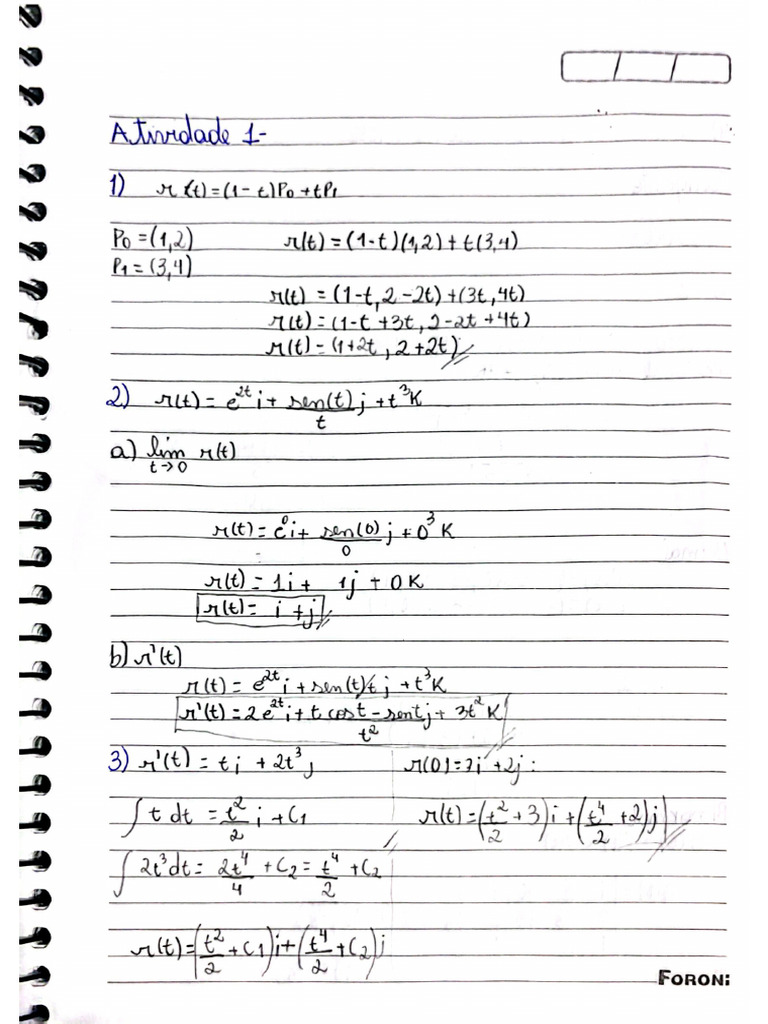 Atividade1 Calc 3 | PDF