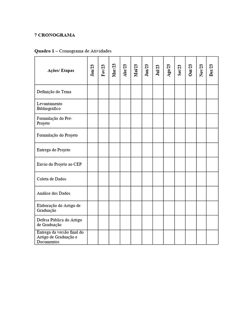 atividade 08 conograma | PDF