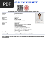 UG Exam Admit Card for Nov 2024 | PDF