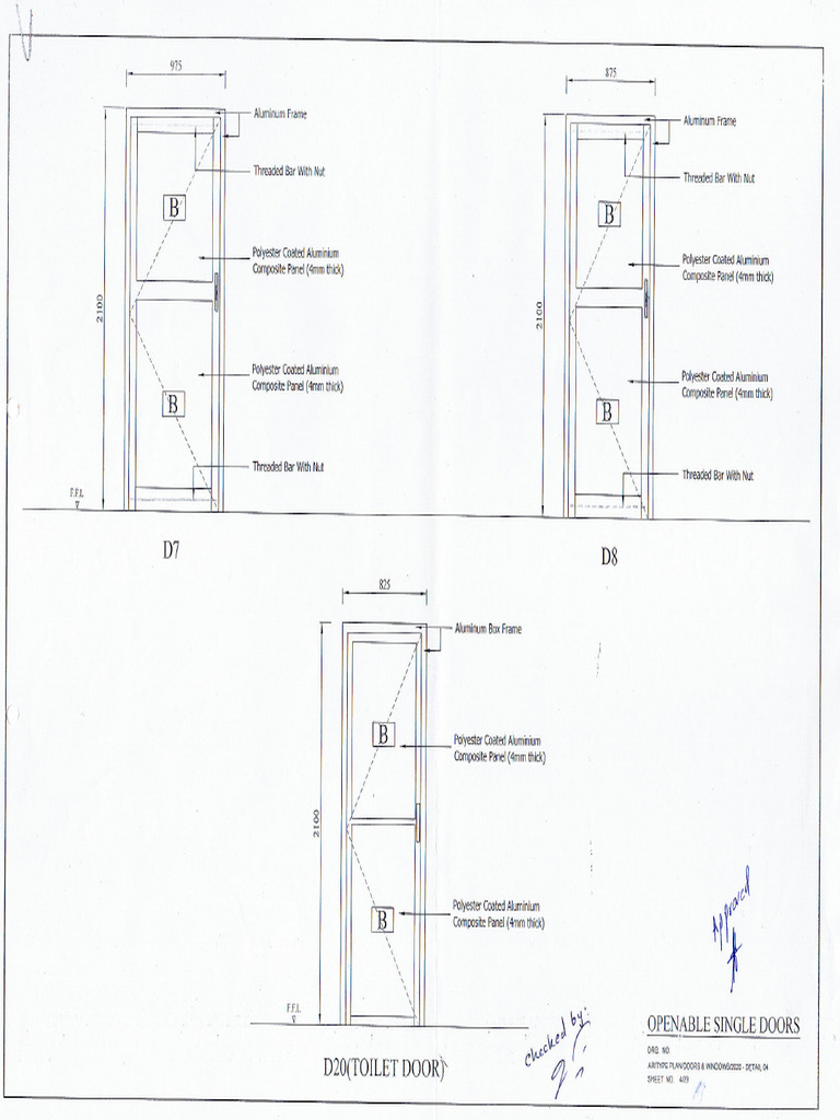 Ar Type Plan Doors Windows 2020 Detail 04 | PDF