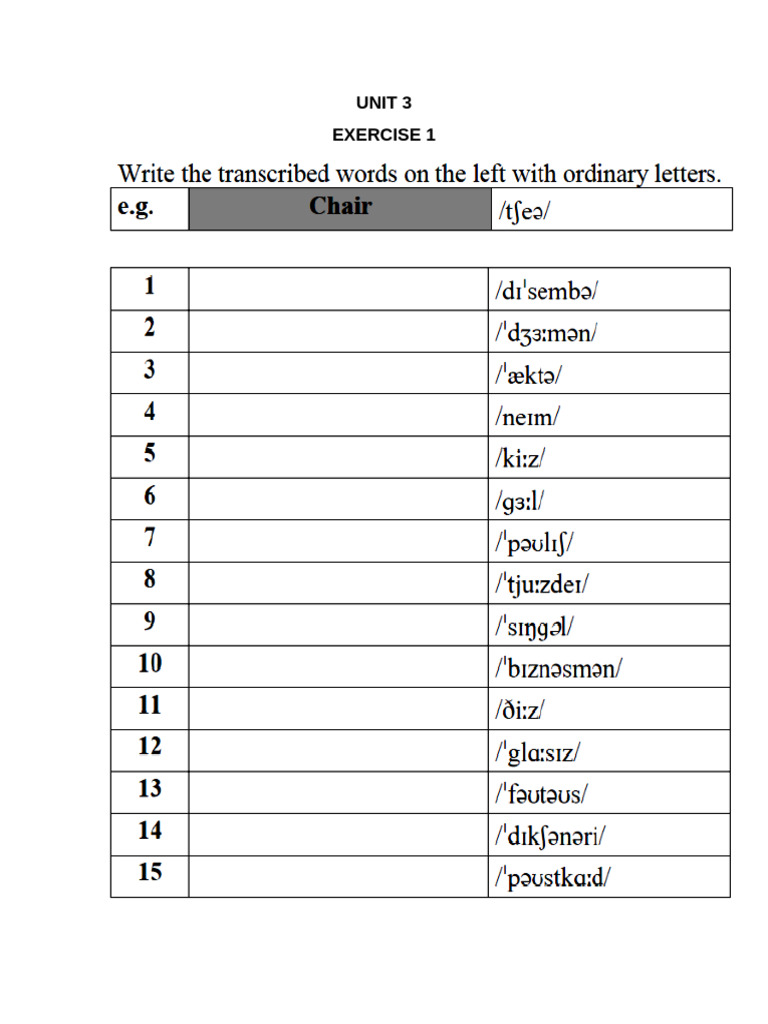 Phonetics Sounds Exercises | PDF | Human Voice | Phonetics