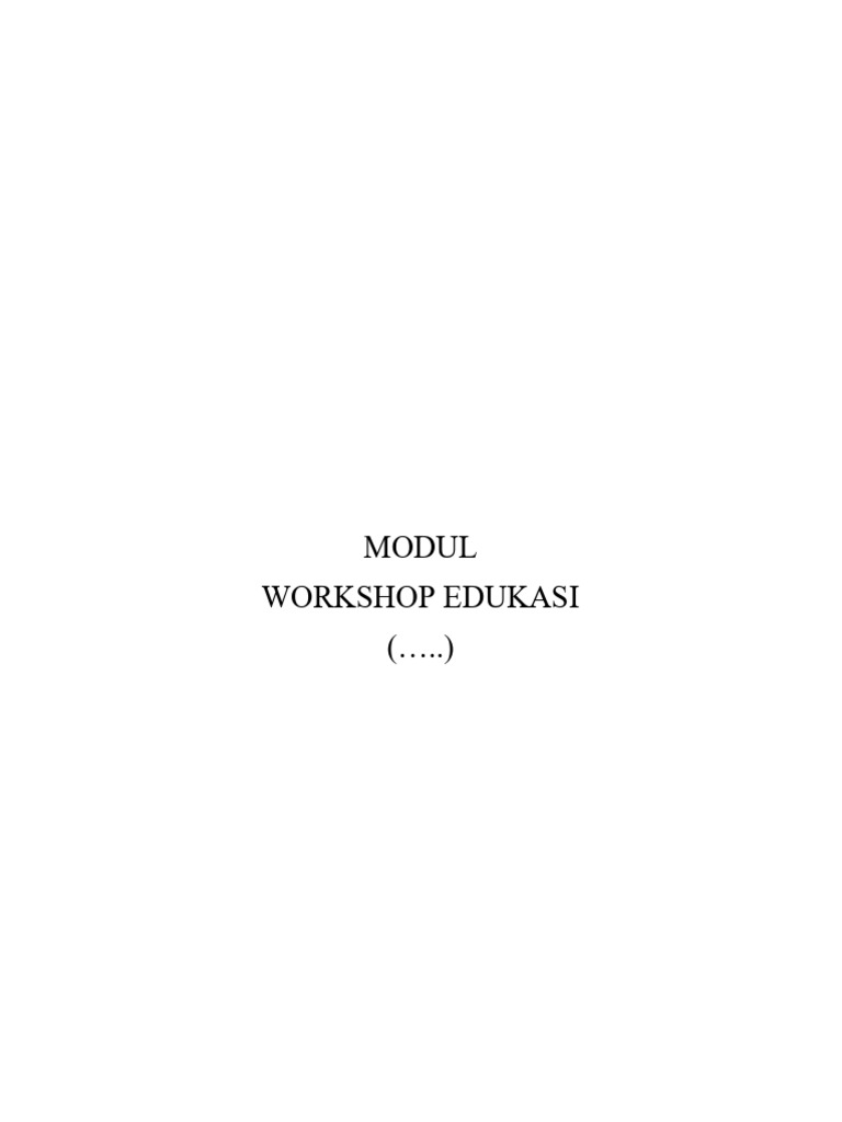 Modul Workshop Belum Fix | PDF