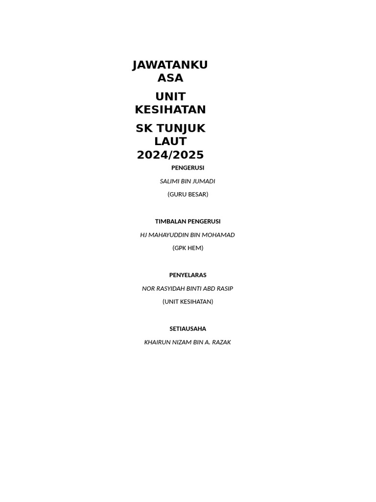 Jawatankuasa 2024 | PDF