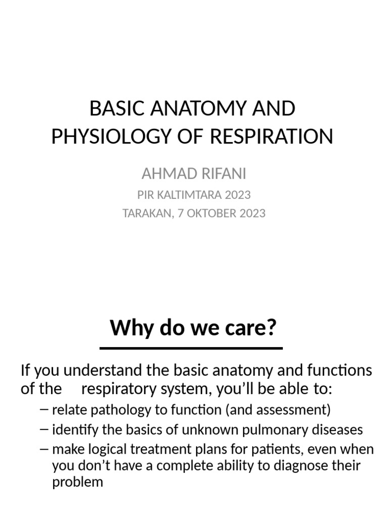 Basic Anatomi and Physiology of Respiratory | PDF