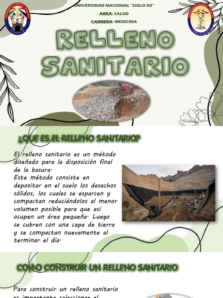 RELLENO SANITARIO LJCC | PDF | Vertedero | Residuos