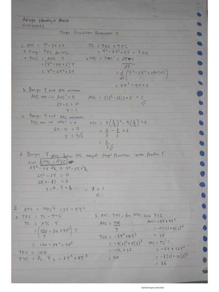 Aditya Handoyo Putra_H44190062_Tugas Pert 5 | PDF