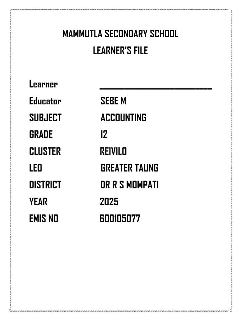 Mammutla Sec File | PDF