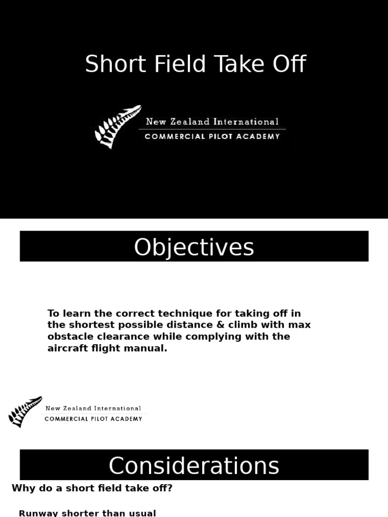 Short Field Take Off | PDF | Flap (Aeronautics) | Aviation