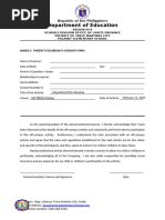 PARENTAL CONSENT FORM - Template Pursuant To Annex C of DepEd Order No ...