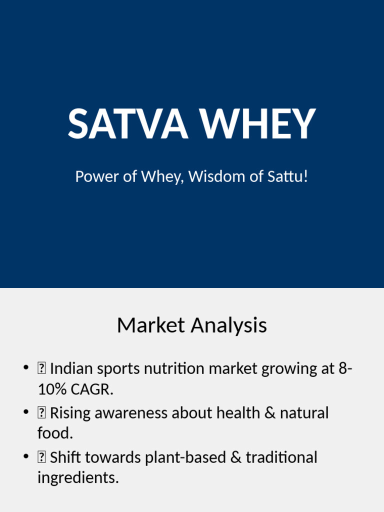 Satva Whey Presentation | PDF