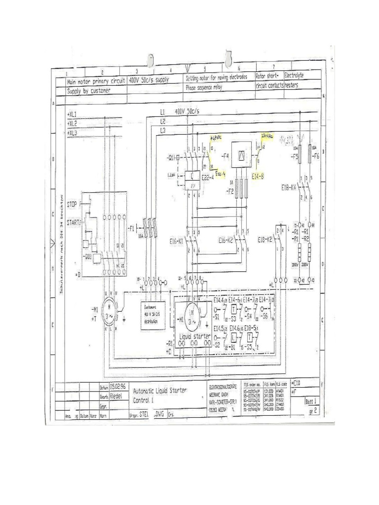 Liquid Rotor Starter Drawing | PDF