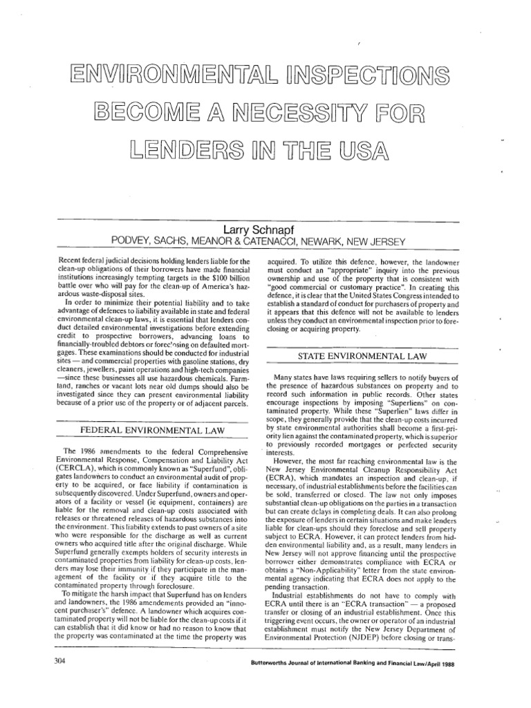 1988-04 Environmental-Inspections | PDF