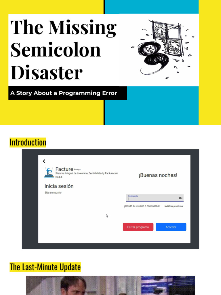 The Missing Semicolon Disaster With Pictures | PDF