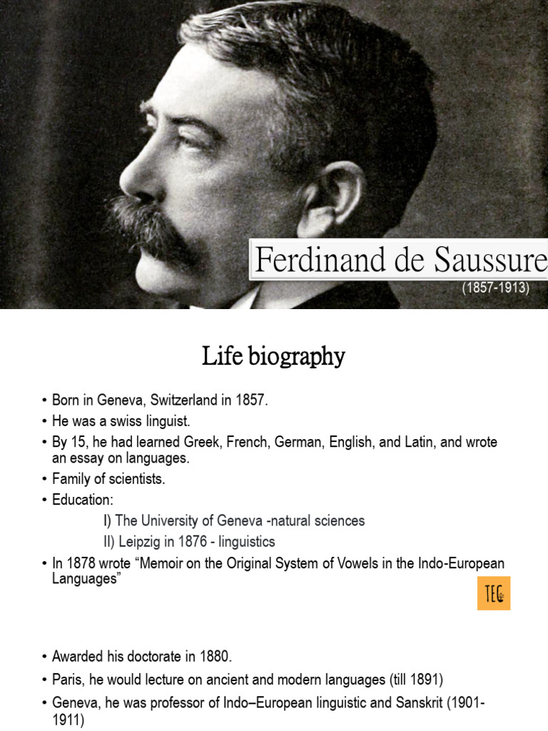 Ferdinand de Saussure | PDF