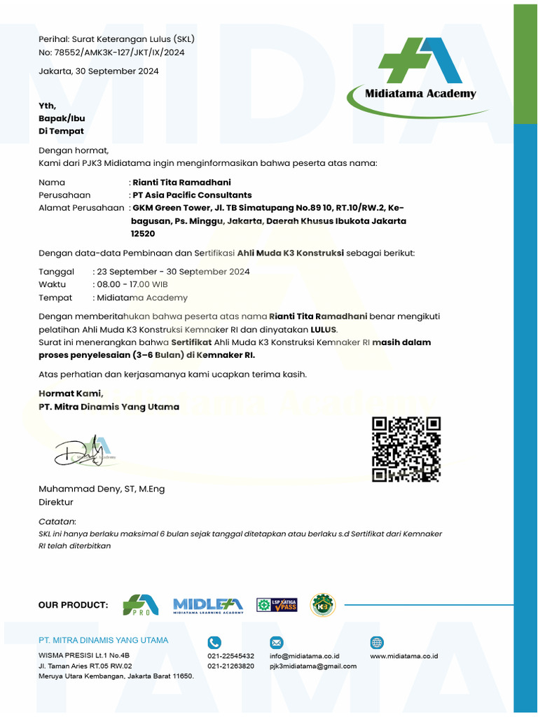 Sertifikat SKL | PDF