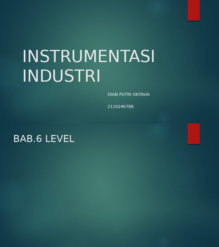 INSTRUMENTASI INDUSTRI Tugas Slide 4 Hal | PDF