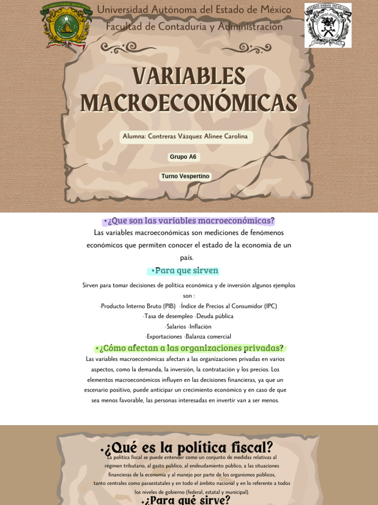 Variables Microeconómicas Alin PDF | PDF | Macroeconómica | Inflación
