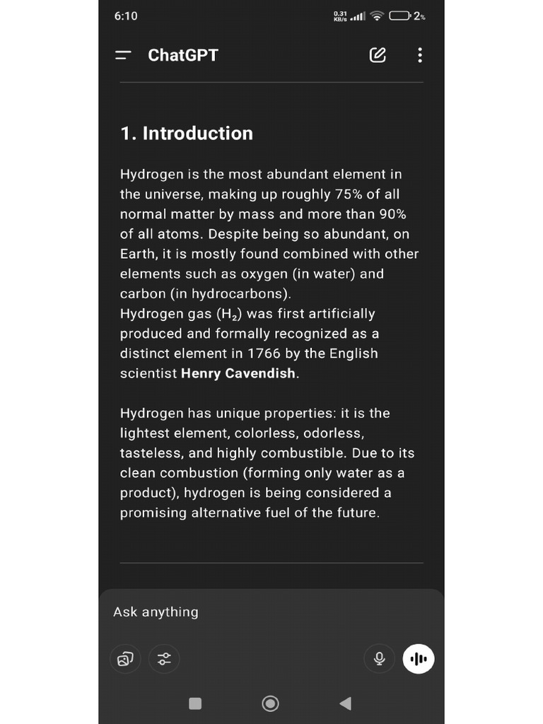 Production of Hydrogen | PDF