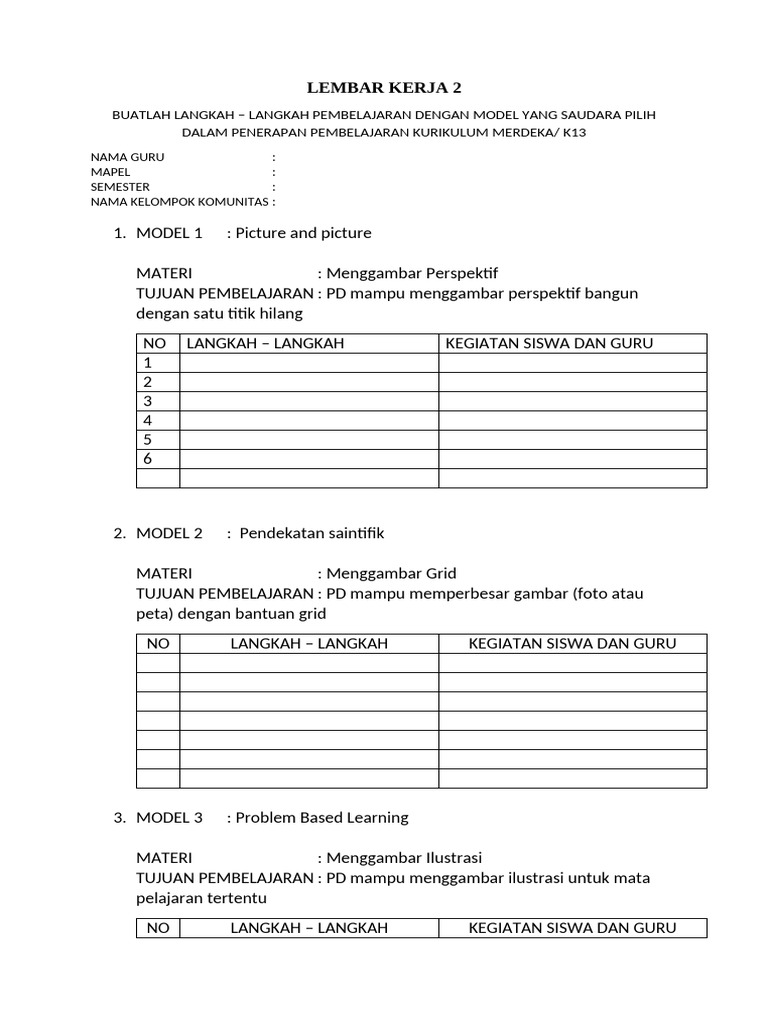 Lembar Kerja - 2 | PDF