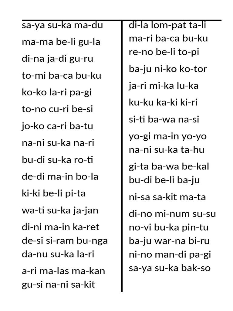 belajar membaca | PDF