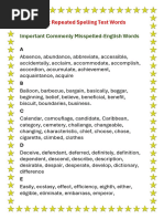 9th Grade Spelling List | PDF