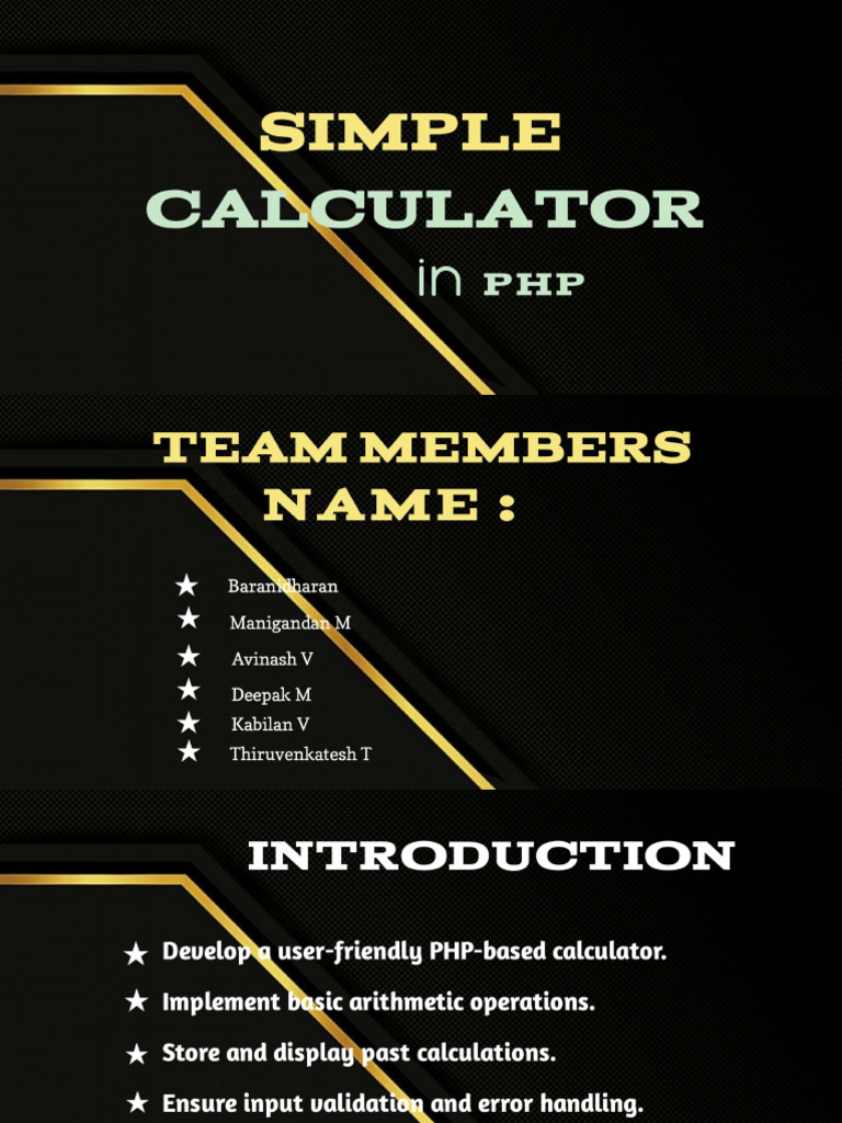 Simple Calculater in PHP | PDF