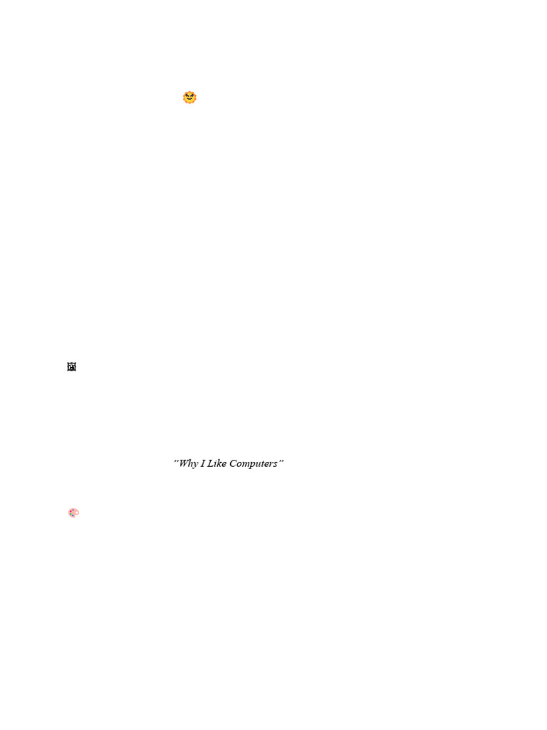 Class 3 Computer Holiday Homework | PDF